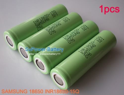 HID 18650 INR18650-15Q SDI 096 Power Battery 3.6 3.7V 18A 1500mah ...