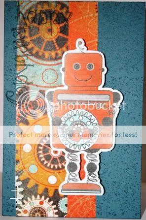 robot card andwrapping paper – boys cards