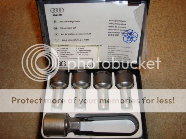 New Audi Wheel Locks | VW Vortex - Volkswagen Forum